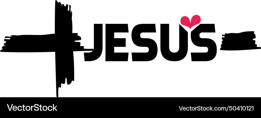 Christian typography design for tattoo Royalty Free Vector