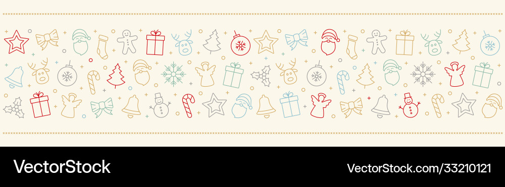 Christmas colorful icon elements border background