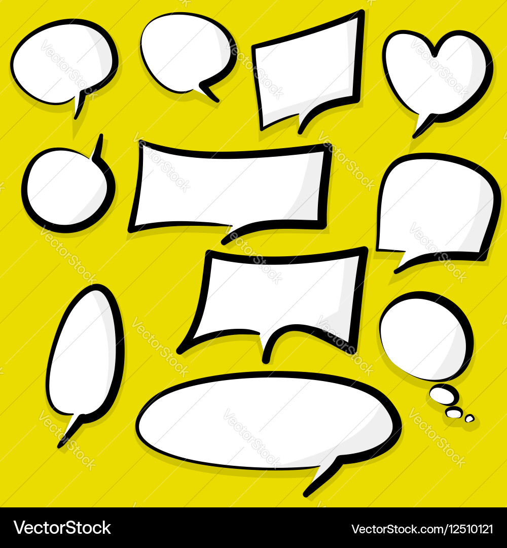 Clear comics book text bubble Royalty Free Vector Image