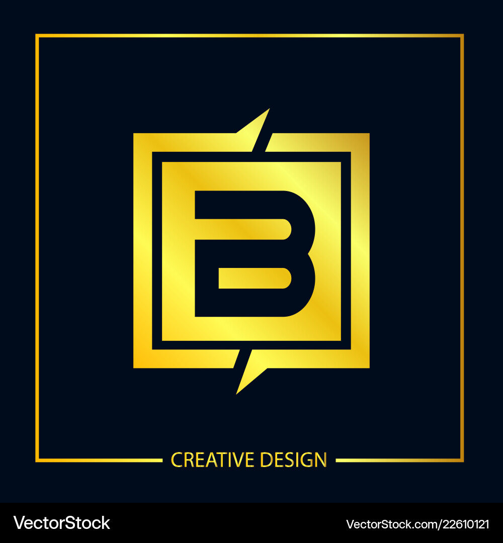 Design des Logos b Lizenzfreies Vektorbild - VectorStock