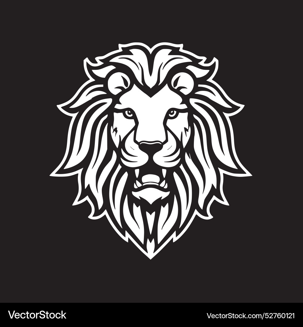 Lion - black and white isolated icon Royalty Free Vector
