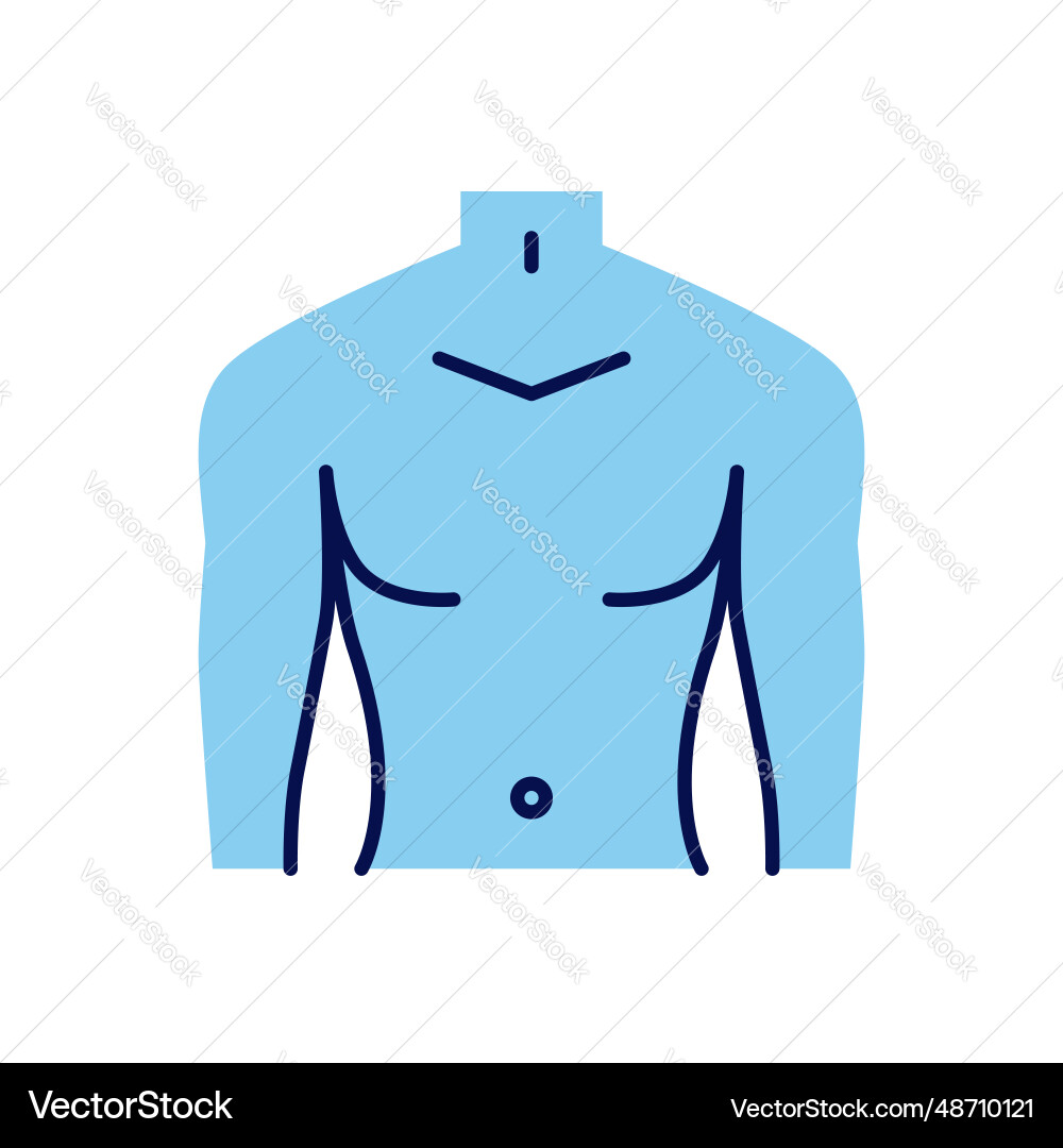 Male torso related icon Royalty Free Vector Image
