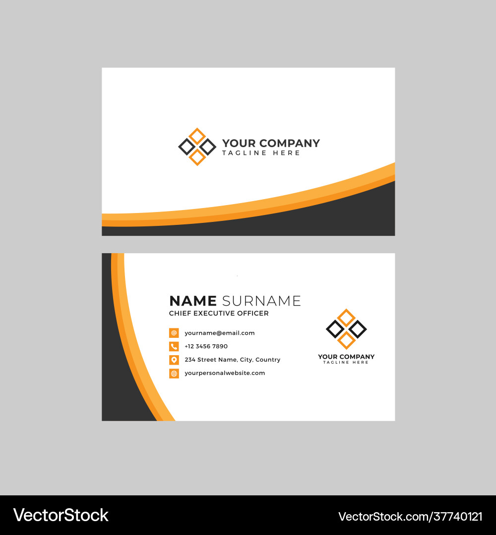Professional two sided business card template Vector Image