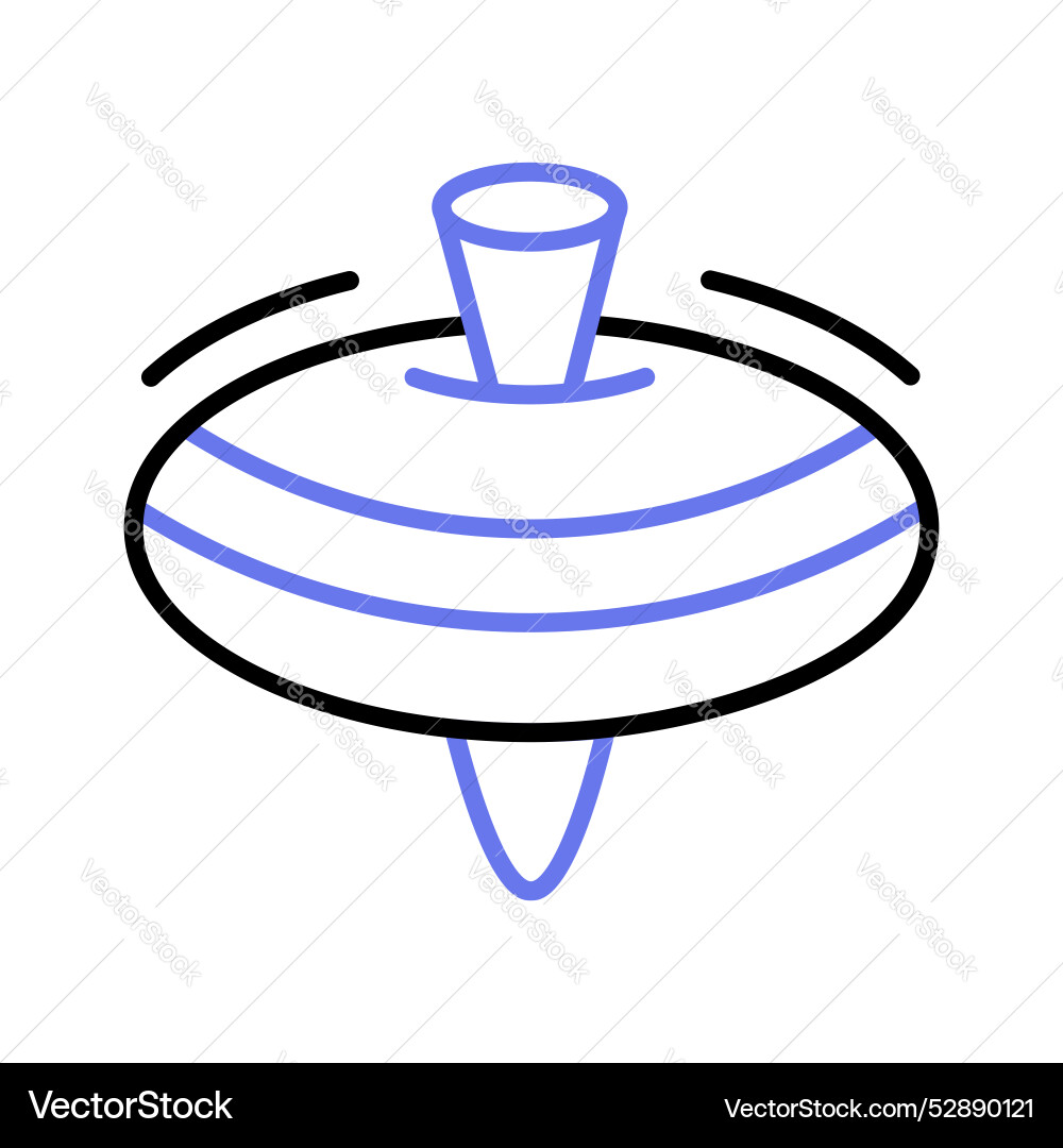 Spinning top design in modern style ready Vector Image