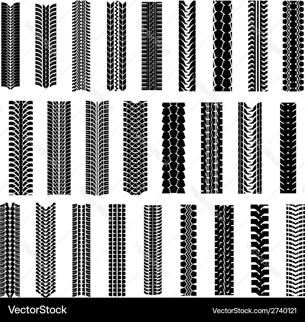 Tire shapes set Royalty Free Vector Image - VectorStock