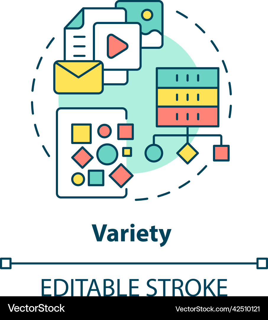 Variety concept icon Royalty Free Vector Image