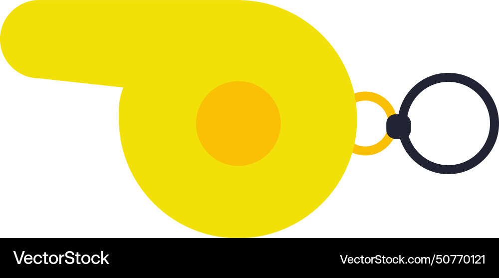 Whistle blower color icon sport coach tool Vector Image