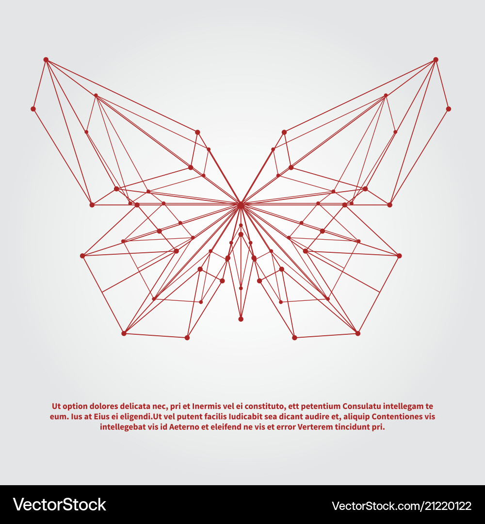 Polygon Outlines Butterfly Vector Images (over 250)