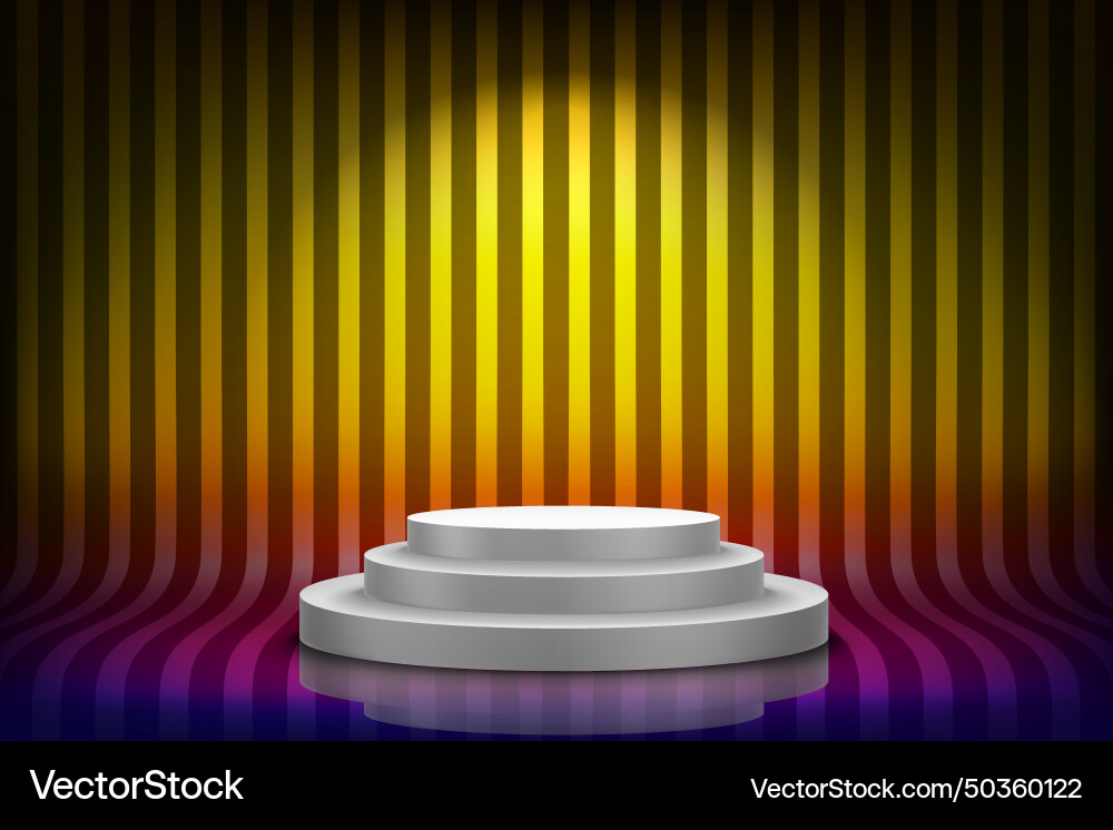 Abstract vibrant studio with stripes and white Vector Image