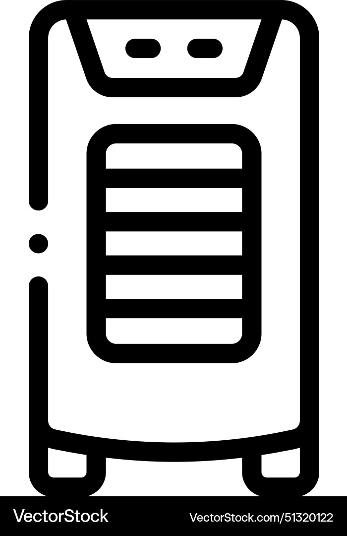 Air cooler icon thin linear style design isolated Vector Image