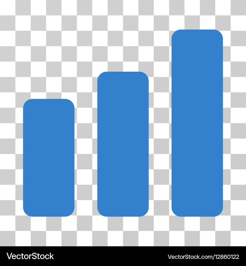 Bar chart increase icon Royalty Free Vector Image