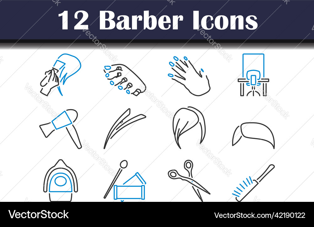 Barber icon set Royalty Free Vector Image - VectorStock