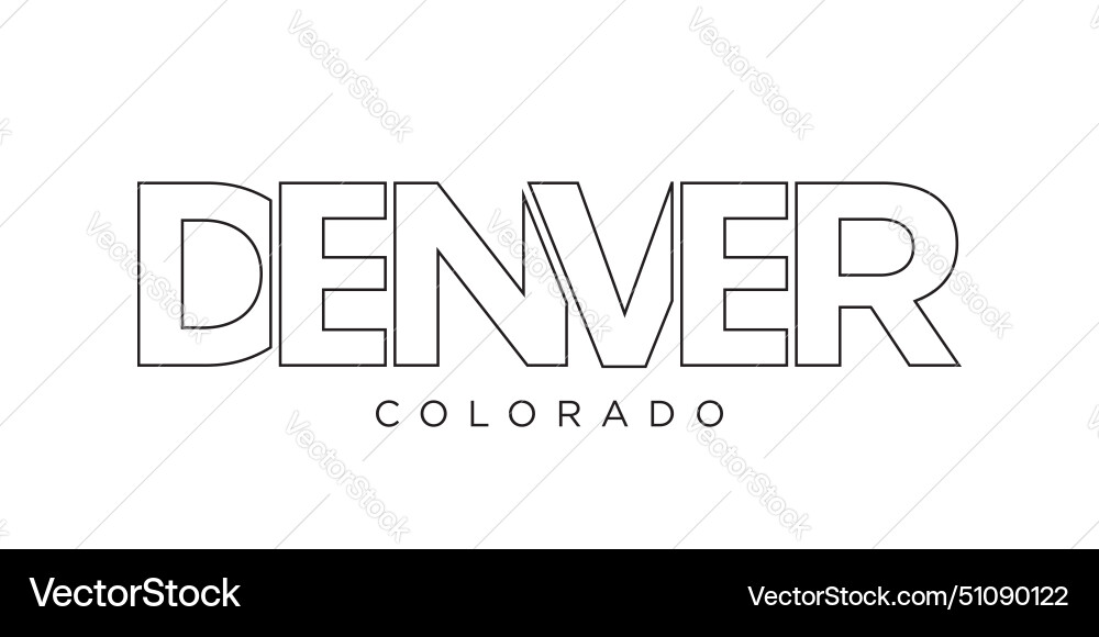 Denver colorado usa typography slogan design Vector Image