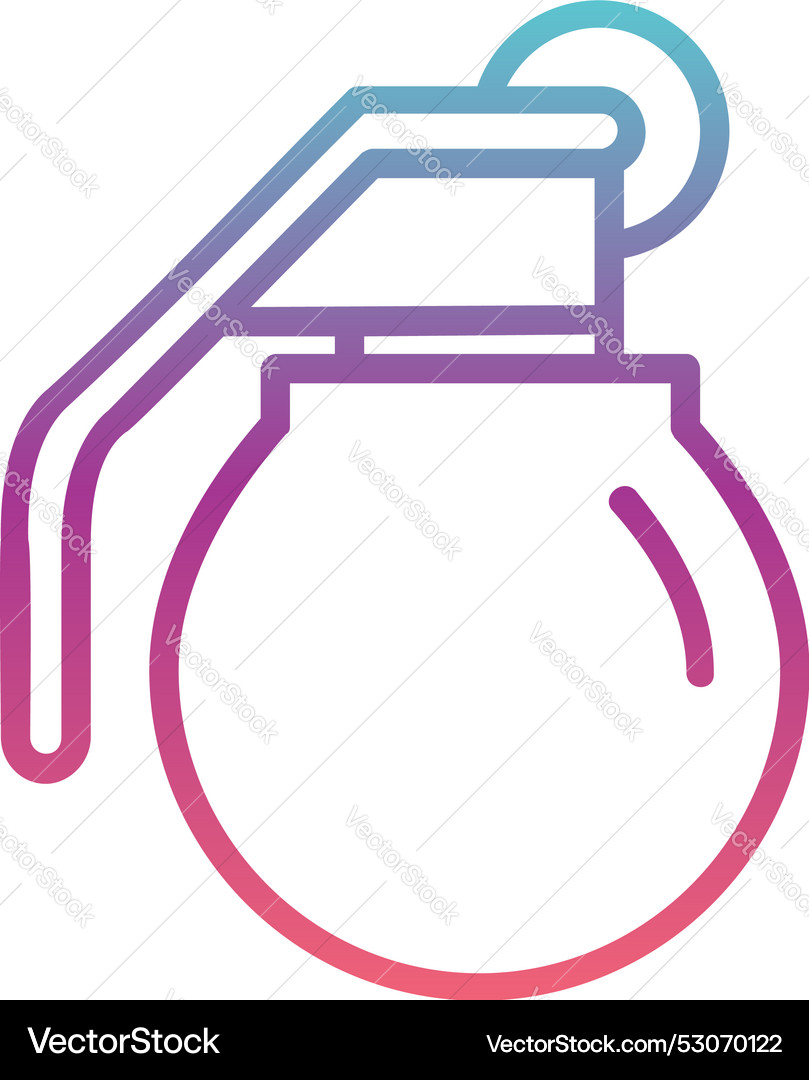 Grenade line gradient design Royalty Free Vector Image