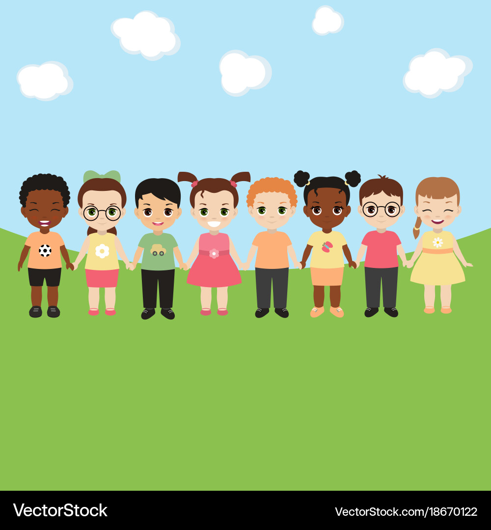 Happy children concept Royalty Free Vector Image