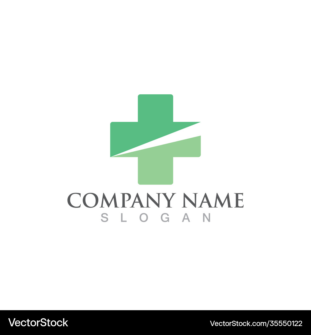 Hospital logo and symbol image template Royalty Free Vector