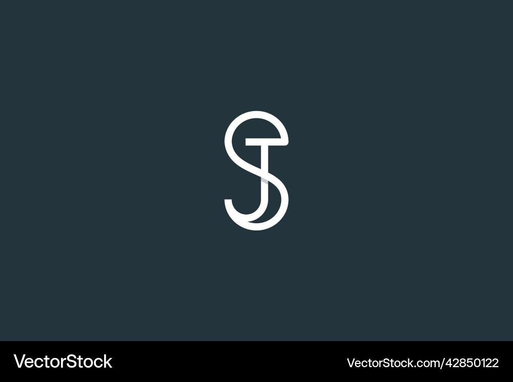 Initial letter js logo design template Royalty Free Vector