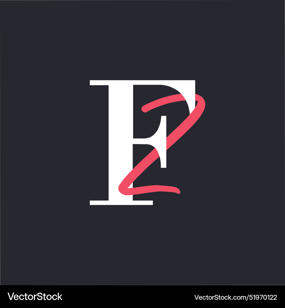 Letter fz logo perfectly blended initials Vector Image
