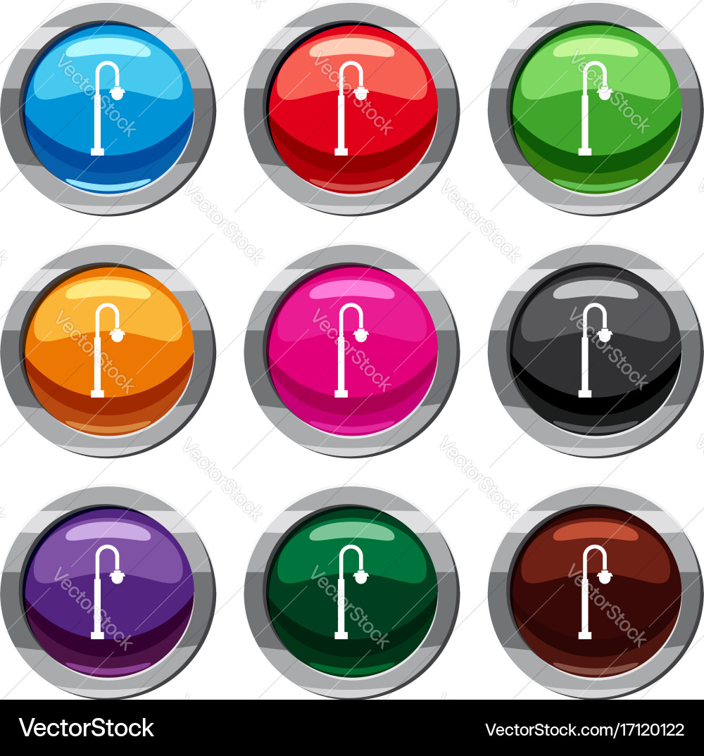 Long lantern set 9 collection Royalty Free Vector Image