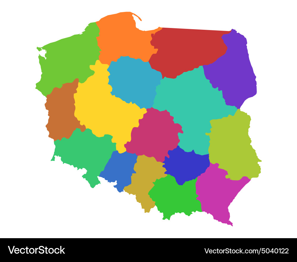 Map of poland Royalty Free Vector Image - VectorStock