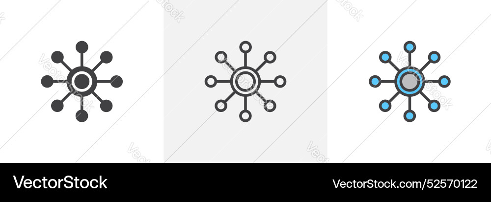 Multichannel icon set on white background Vector Image