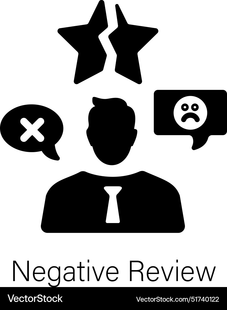 Negative review Royalty Free Vector Image - VectorStock