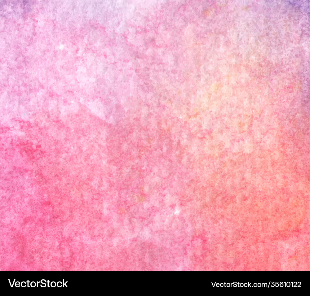 Pink watercolor painted paper texture background Vector Image