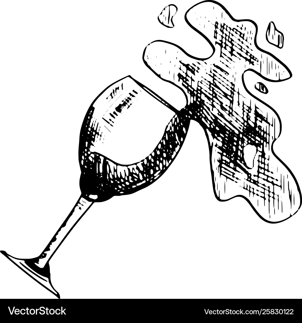 Wine Glass Spill Clipart