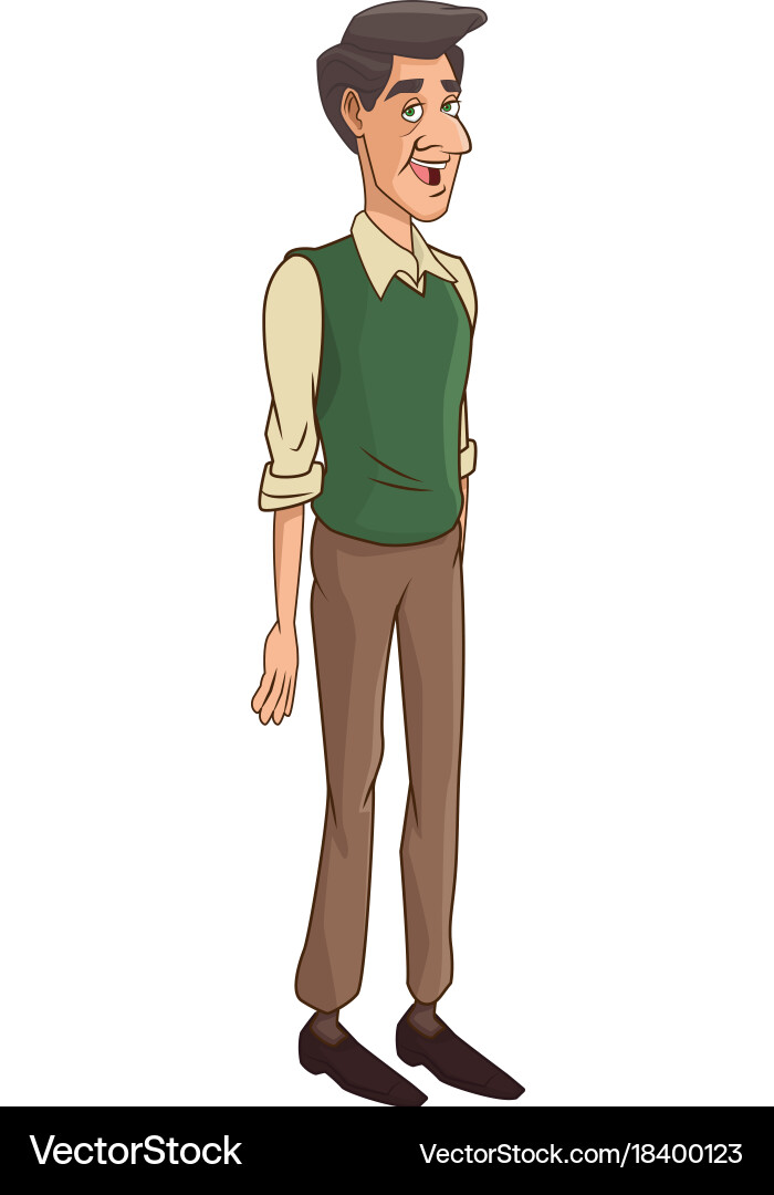 Adult man cartoon Royalty Free Vector Image - VectorStock