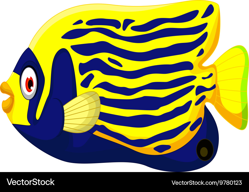 Angelfish cartoon Royalty Free Vector Image - VectorStock