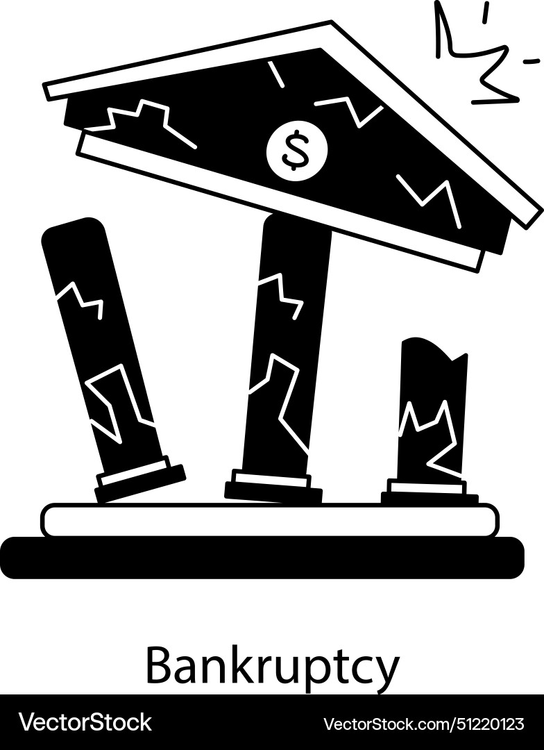 Bankruptcy Royalty Free Vector Image - VectorStock