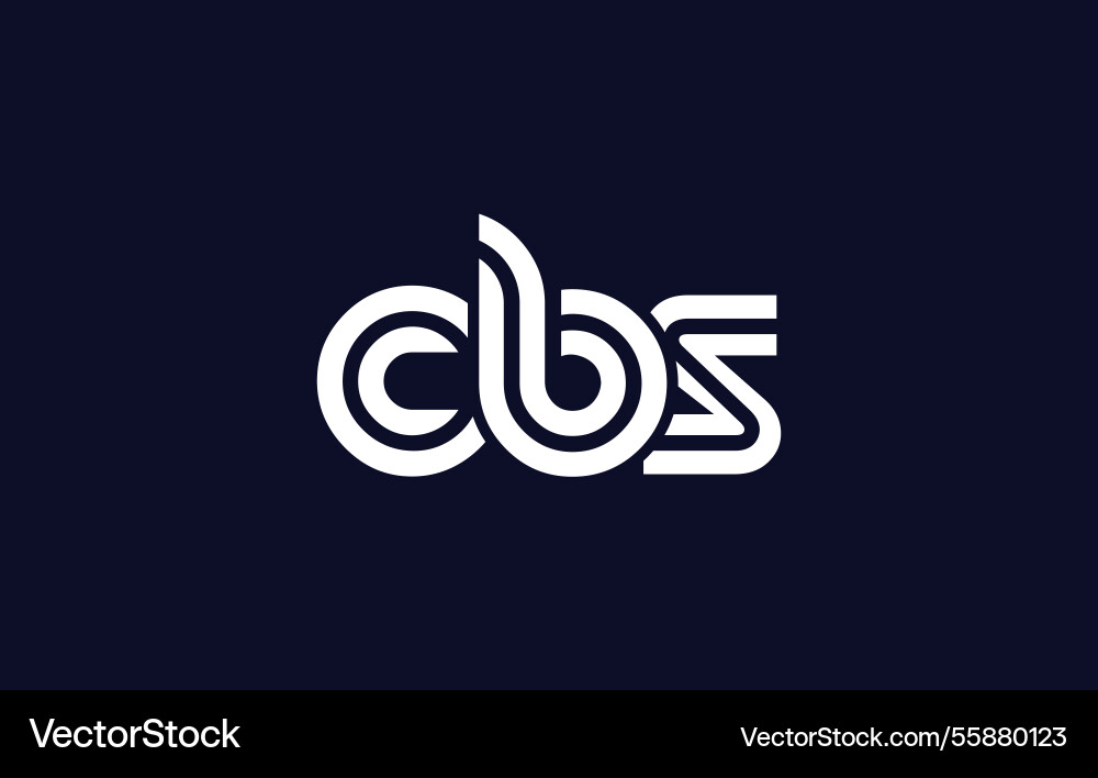 Cbs creative unique modern letter logo design Vector Image