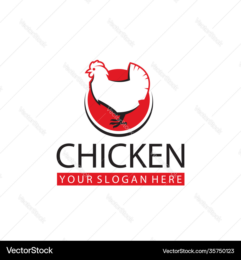 Chicken label design Royalty Free Vector Image