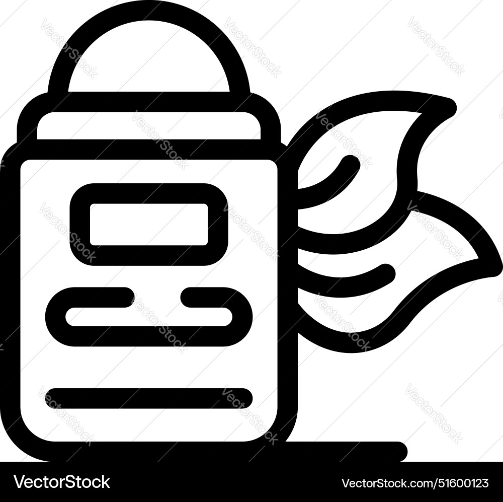 Eco friendly natural deodorant stick with leaves Vector Image