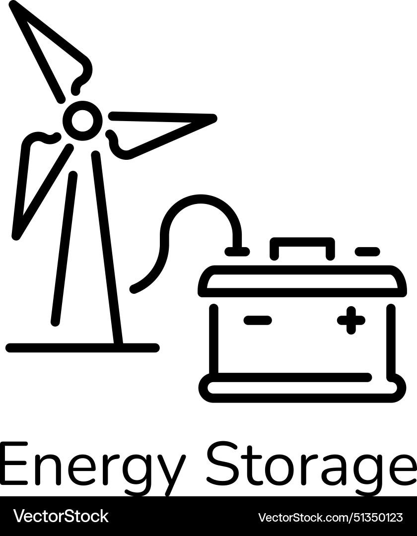 Energy storage Royalty Free Vector Image - VectorStock
