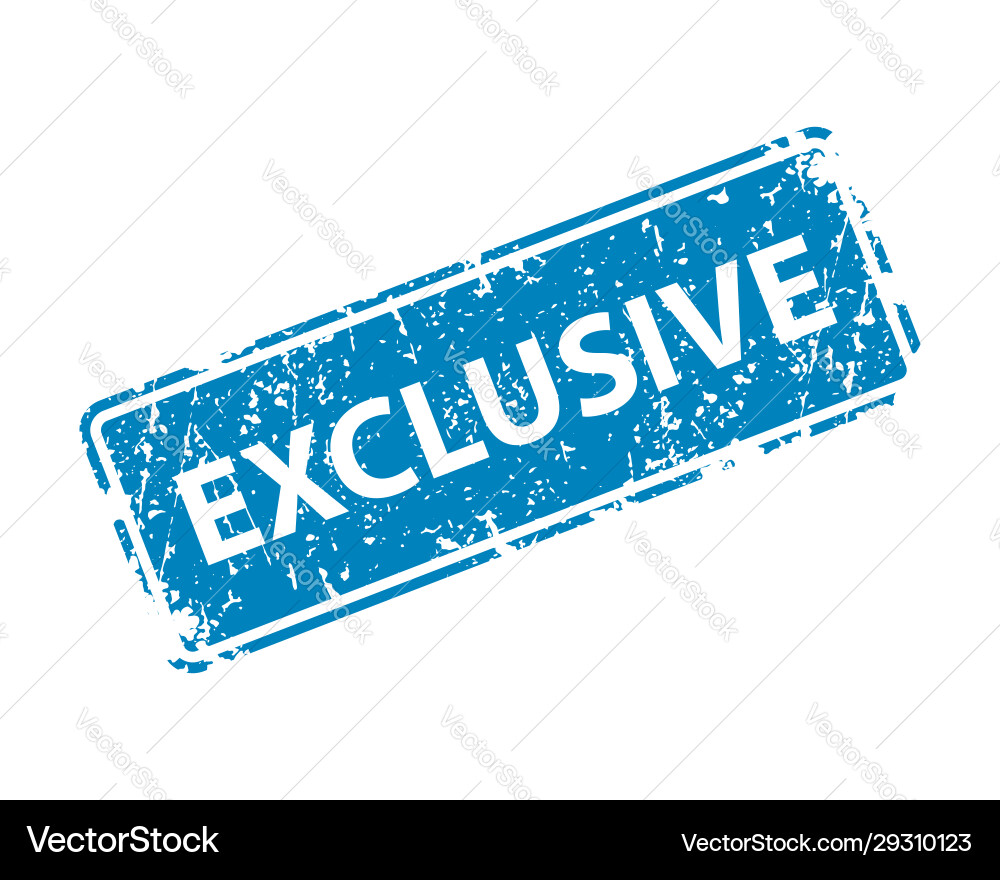 Exclusive sign sticker stamp texture Royalty Free Vector