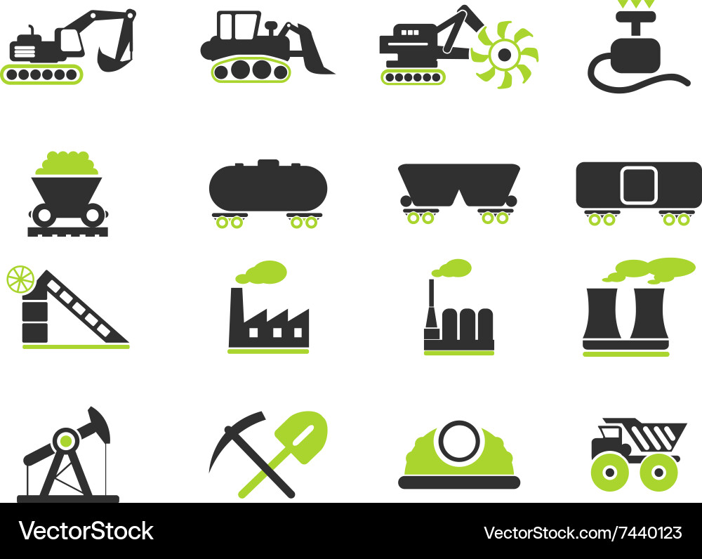 Factory and industry symbols Royalty Free Vector Image