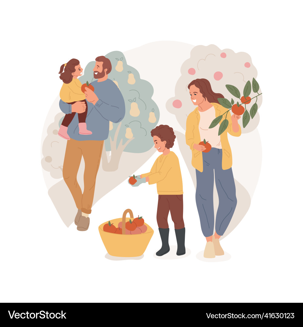 Fruit farm isolated cartoon Royalty Free Vector Image