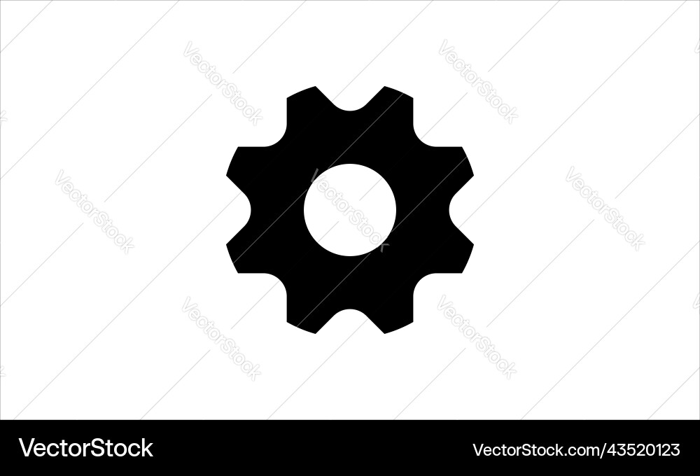 Gear icon logo design template Royalty Free Vector Image