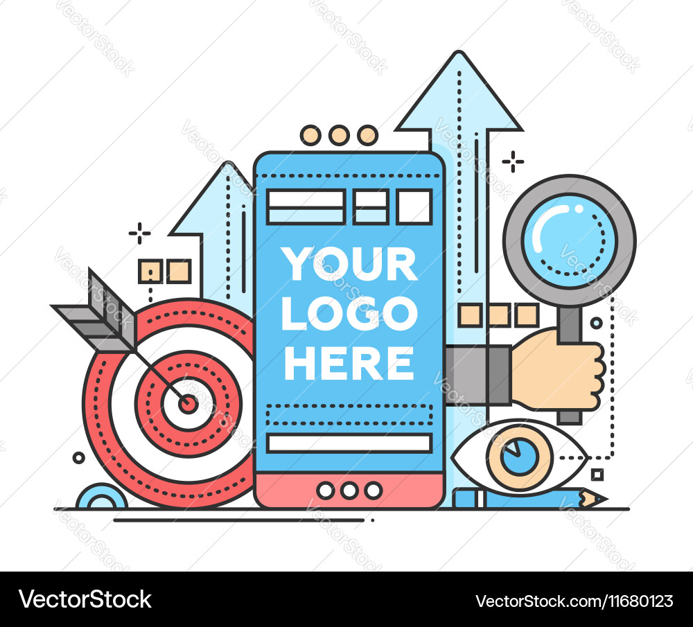 Marketing - flat design Royalty Free Vector Image