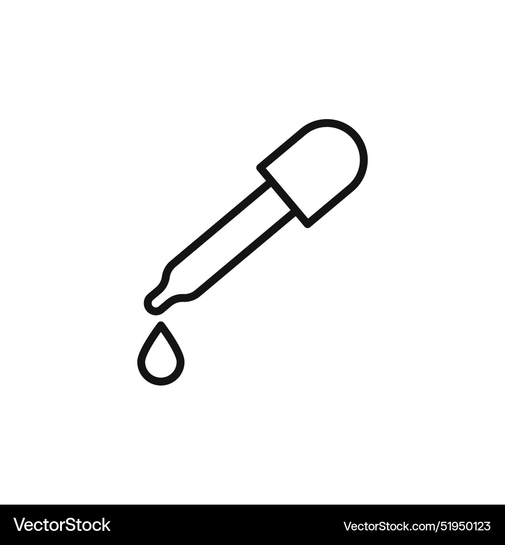 Pipette logo sign outline Royalty Free Vector Image