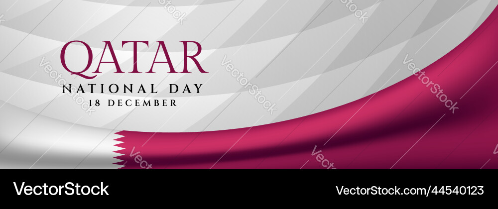 Qatar national day banner template flat design Vector Image