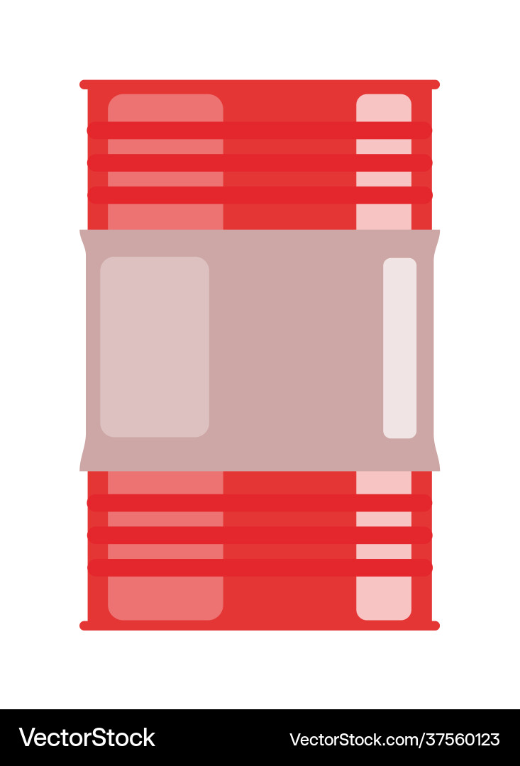 Red steel barrel isolated on white background Vector Image