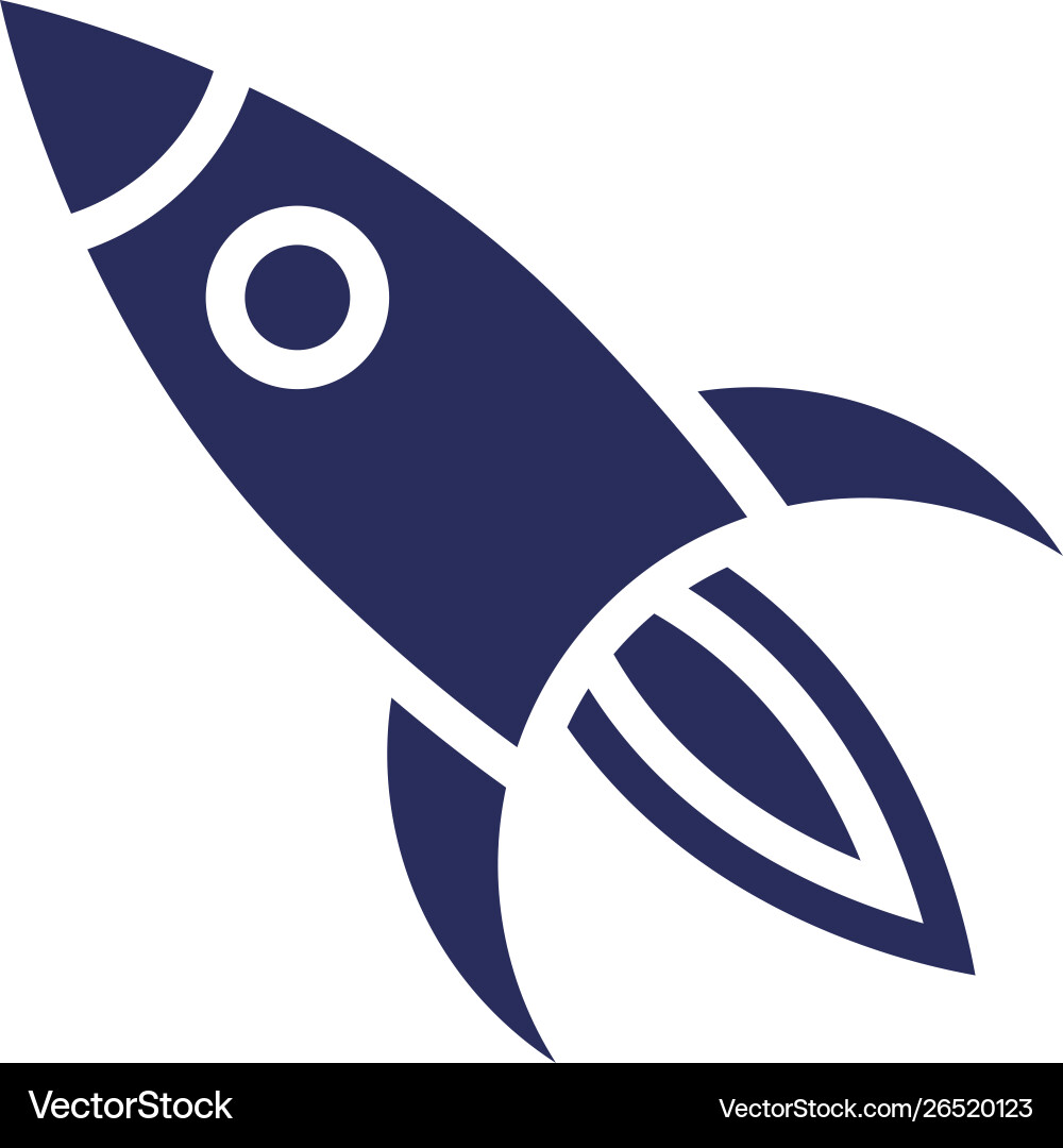 Rocket launch icon Royalty Free Vector Image - VectorStock