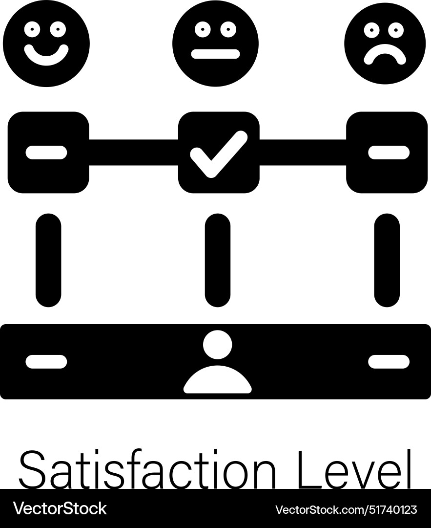 Satisfaction level Royalty Free Vector Image - VectorStock