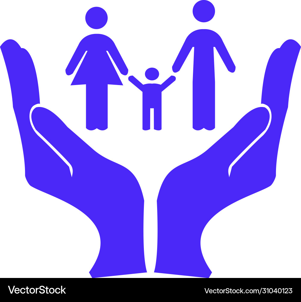 Secure family or save concept Royalty Free Vector Image