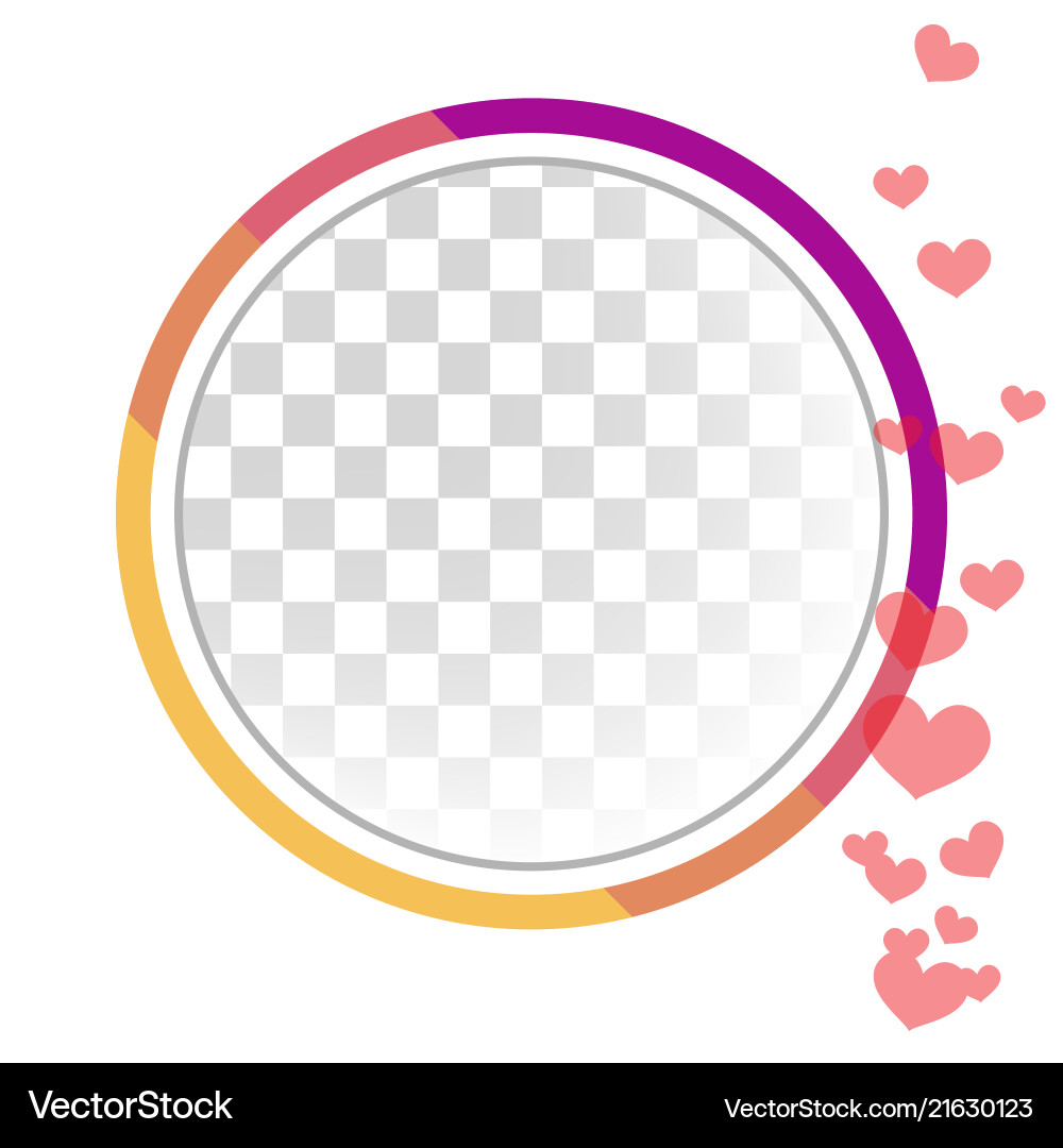 Stories photo frame template online Royalty Free Vector