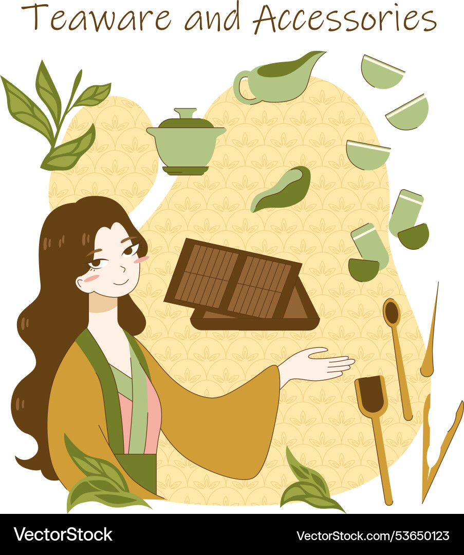 Tea ceremony rules and process japanese Royalty Free Vector