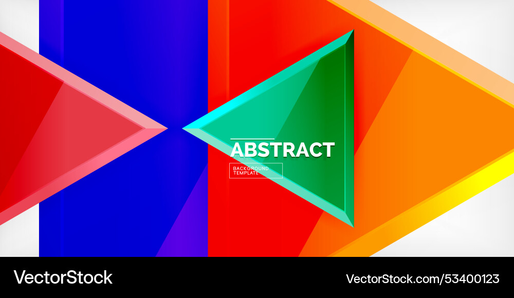 Triangle glass shapes geometric abstract Vector Image