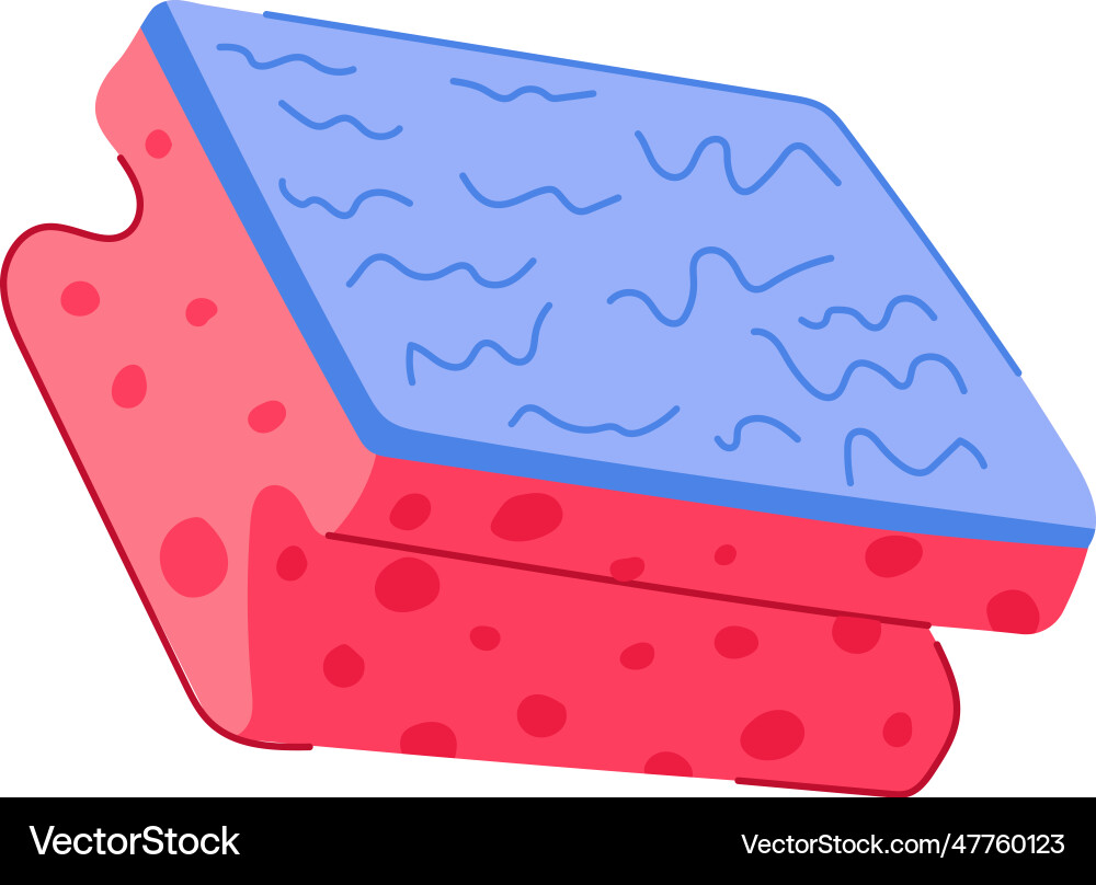 Yellow sponge hygiene cartoon Royalty Free Vector Image